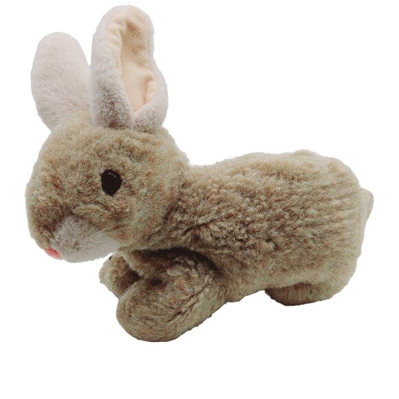 Ty | Holiday | Ty Rabbit Plush Brown Beige Bunny Realistic Pink Nose ...